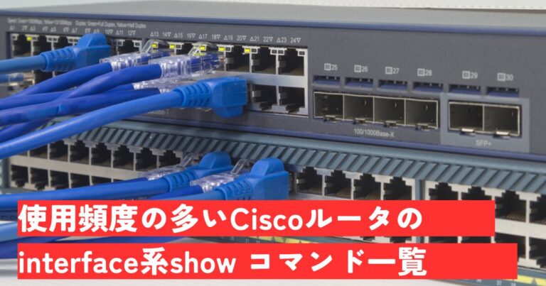 【Cisco】使用頻度の多いCiscoルータのinterface系show コマンド一覧【CCNA,CCNP,CCIE】 | 徹底攻略ゲーム図鑑