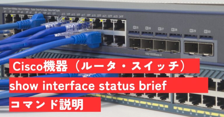 【Cisco】show interface status briefコマンド説明 | 徹底攻略ゲーム図鑑