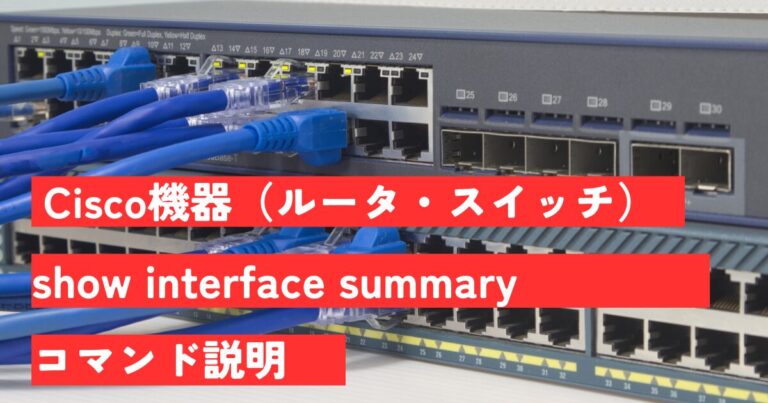 【Cisco】show interface summaryコマンド説明 | 徹底攻略ゲーム図鑑
